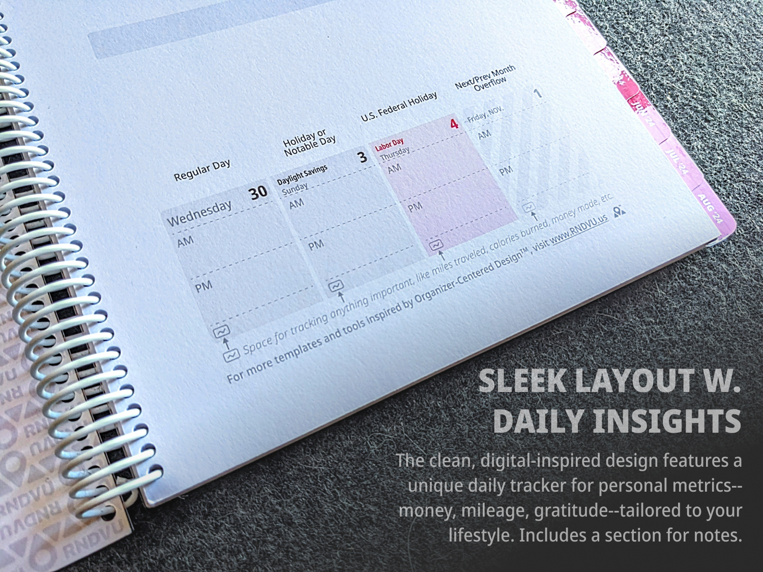 RNDVU 25-Month September Planner - Peach spectrum, September 2023-2025 ...